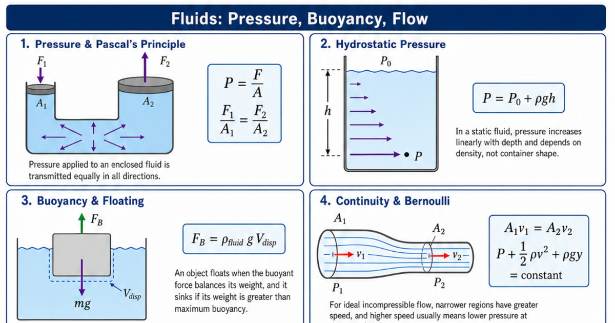 AP Physics 2 Fluids, Thermo, and Modern Physics Cheat Sheet | LivePhysics™