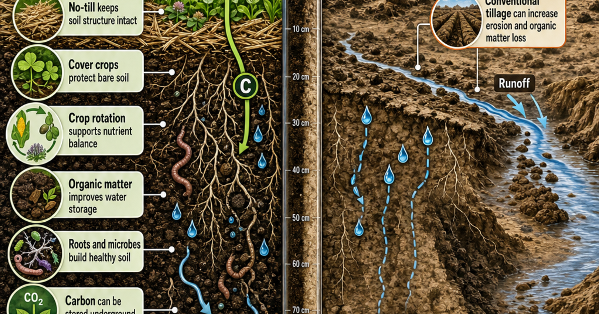 How Sustainable Farming Protects Soil Infographic | LivePhysics™