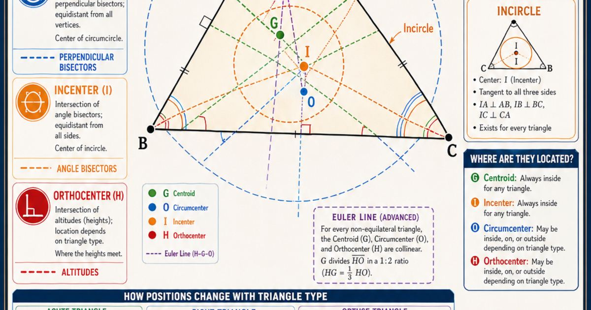Triangle Centers Infographic | LivePhysics