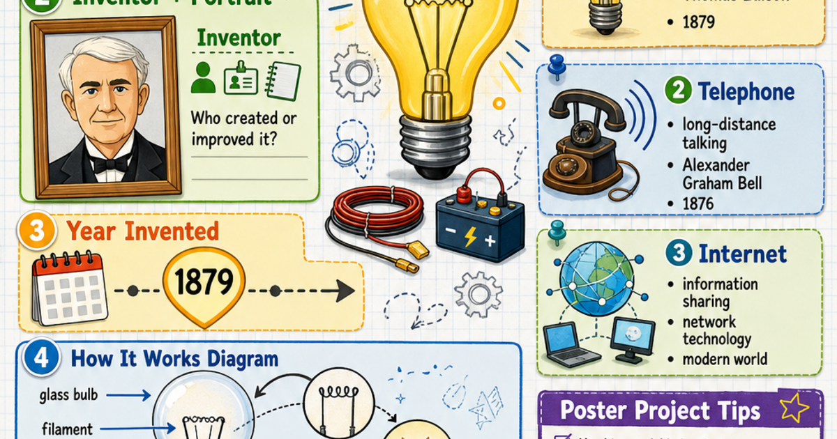 Invention Poster Project Ideas Infographic | LivePhysics™