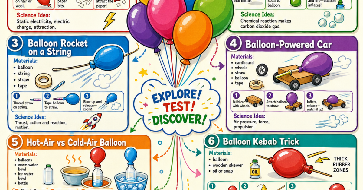 Science Project Ideas Using Balloons Infographic | LivePhysics™