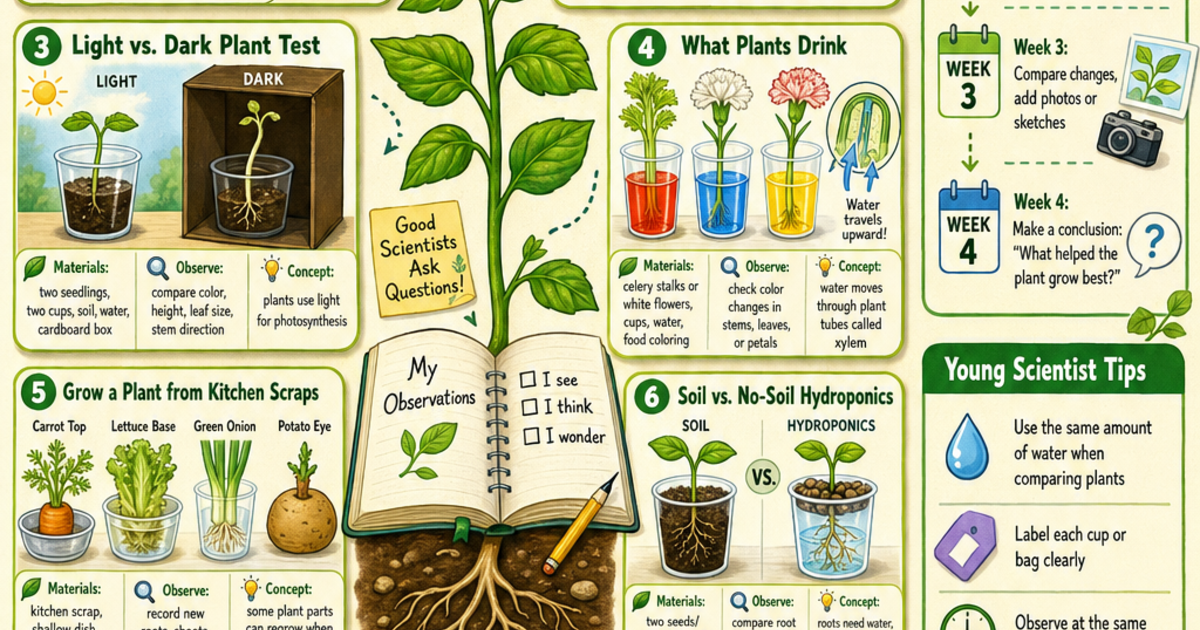 Science Project Ideas Using Plants Infographic | LivePhysics™